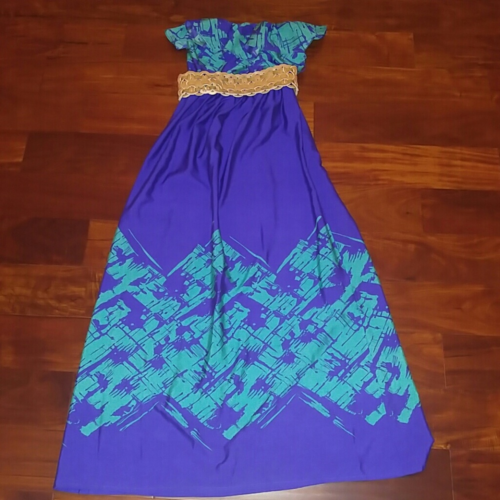Strapless Maxi Dress - Gem
